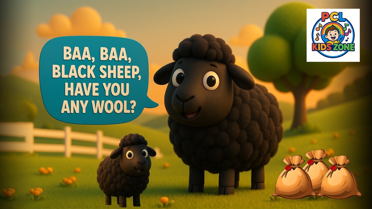 Baa Baa Black Sheep | Cute Cartoon Nursery Rhyme for Children | PCL ...