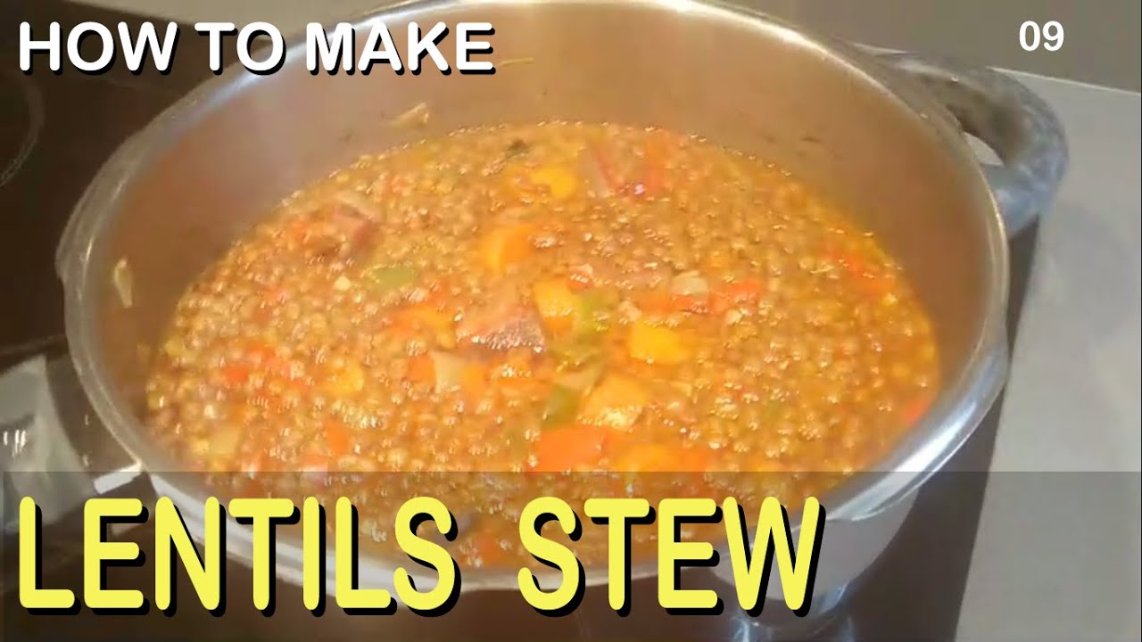how to cook LENTILS STEW easy 👍 | 09. typical spanish food | lentejas ...