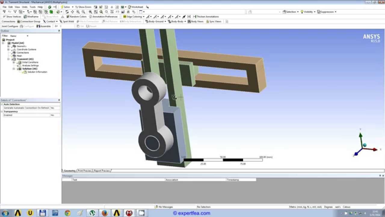 WEBINAR 3: ANSYS Workbench Transient Structural FEA of a crank and ...