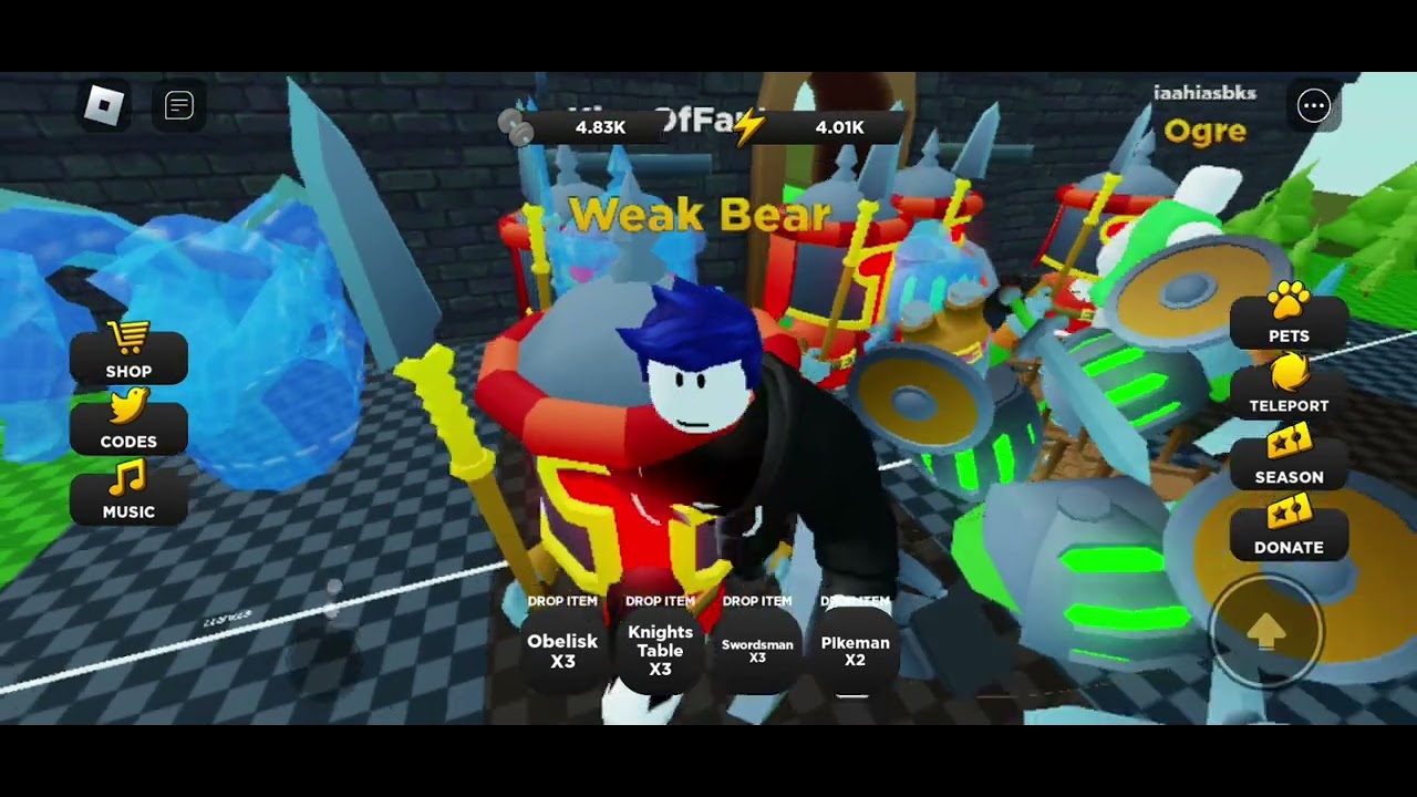 Completing Castle Area - Strong Man Simulator- Roblox - YouTube