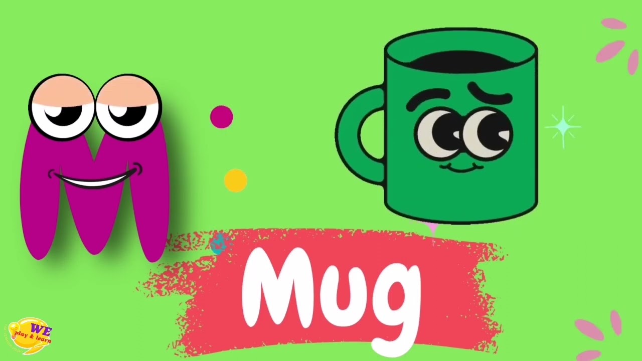 Kids ABC song||Childern phonics with words||Alphabet song ABC||Sound letter M||Wali Learning ...