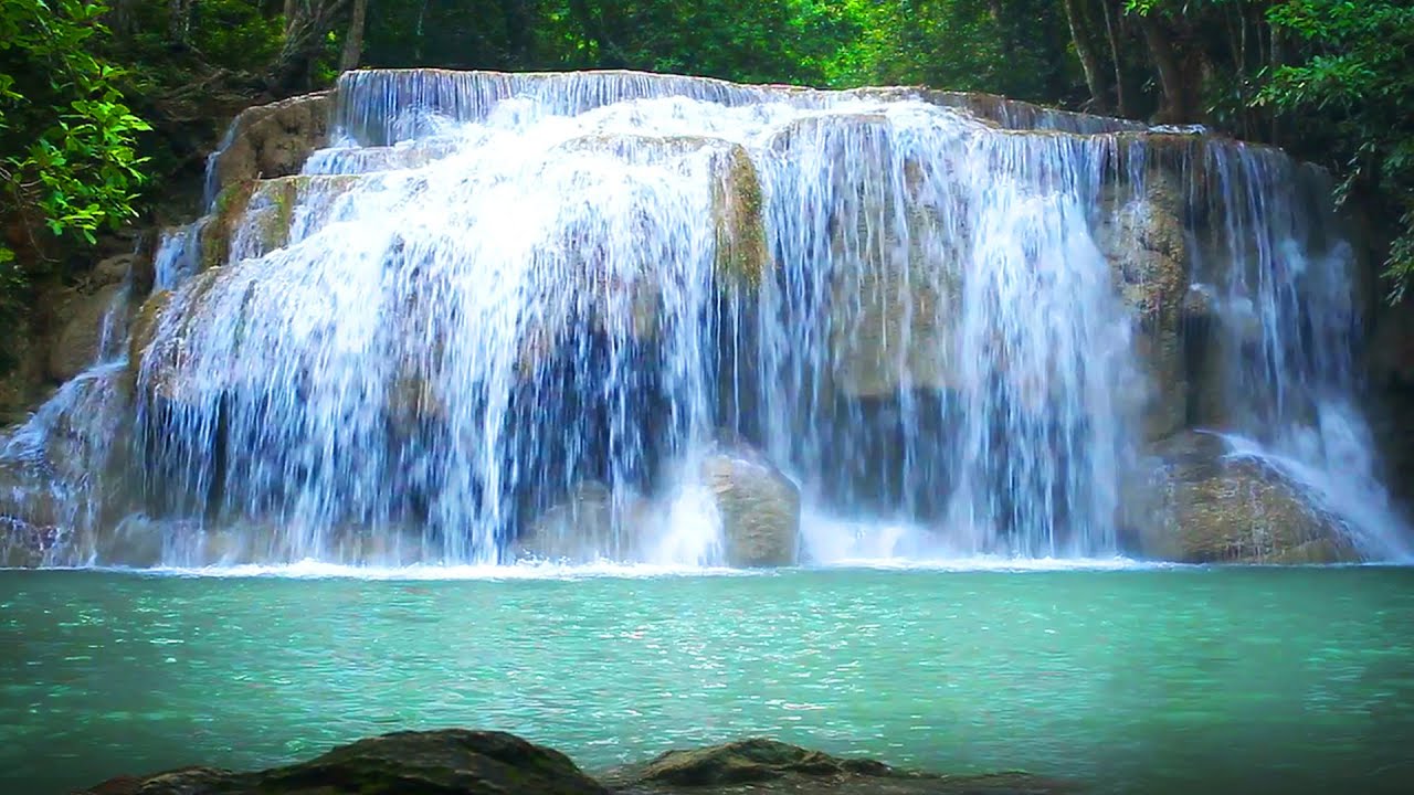 3 Hour Relaxing Piano Music and Gentle Waterfall: Calm Meditation Study ...