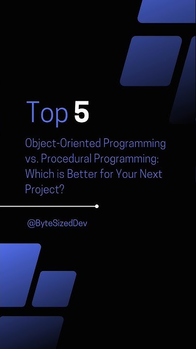 OOP vs. Procedural Programming: 5 Key Differences to Consider for Your Next Project #shorts #oop ...