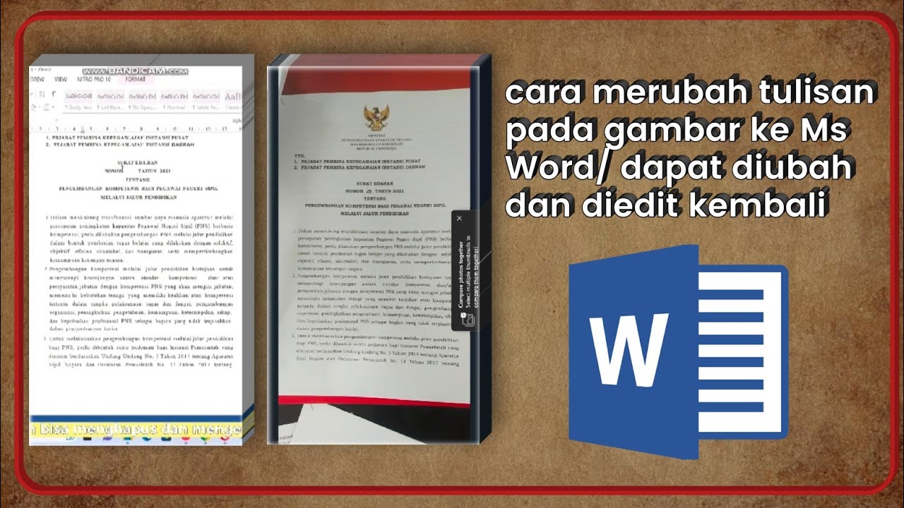 cara merubah tulisan pada gambar menjadi file Ms Word yang bisa di edit ...