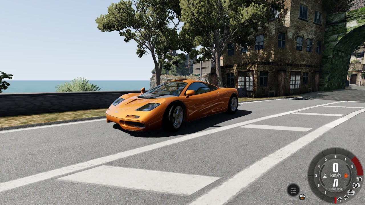 BeamNG Drive, Je teste la Mclaren F1 sur French Riviera. - YouTube