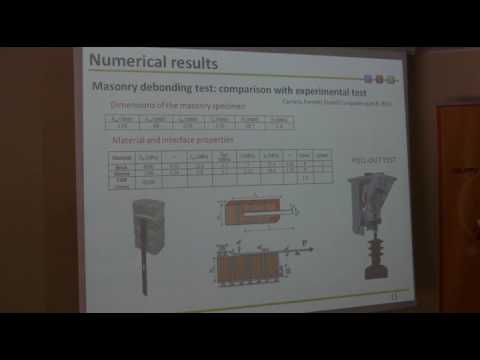 Debonding process of masonry element strengthened with FRP - YouTube