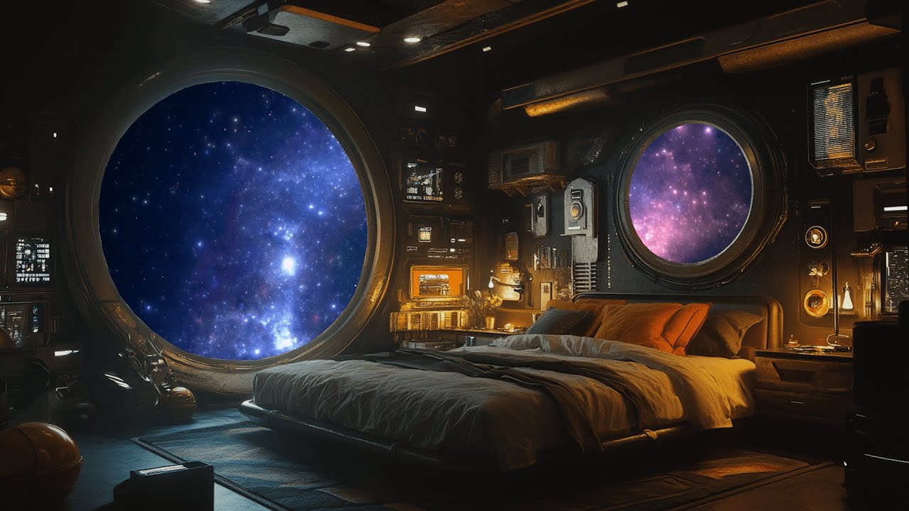 Your Ultimate Space Escape | Galactic Bedroom with Stunning Nebula Views 🌌 - YouTube