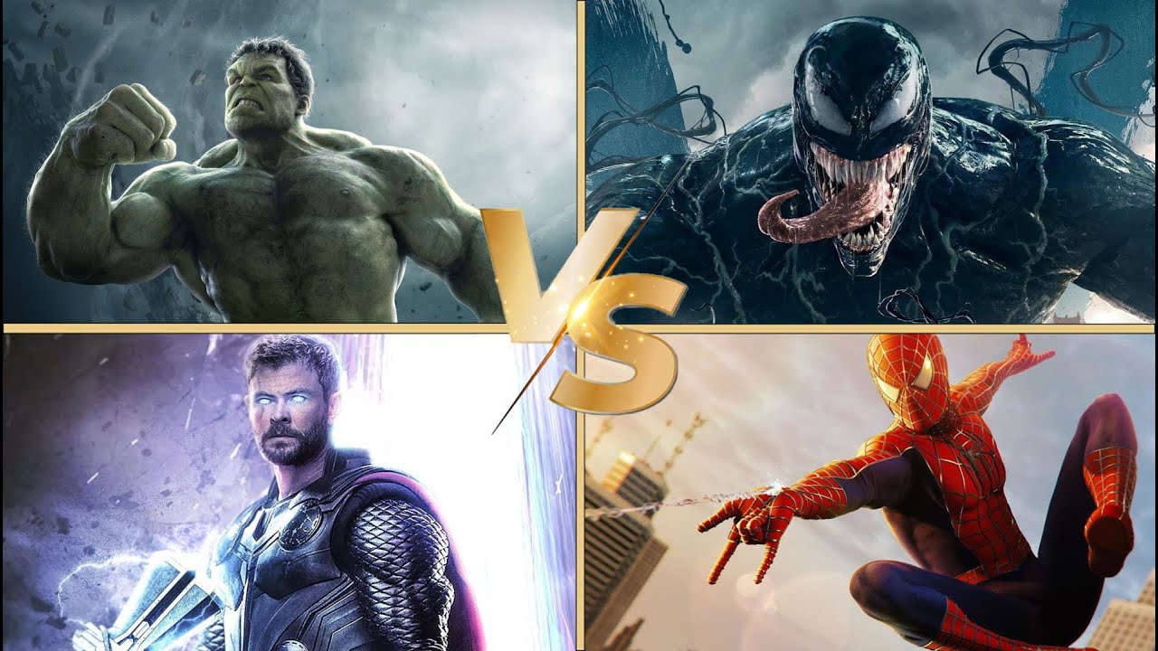 HULK VS VENOM VS THOR VS SPIDERMAN TAILS EXE MARVEL HEROS - YouTube