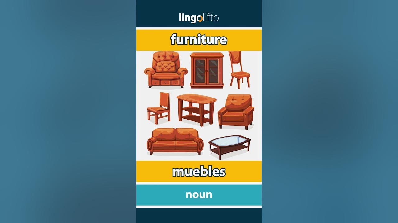 🇬🇧🇪🇸 furniture - muebles : vocabulary builder : learn English ...