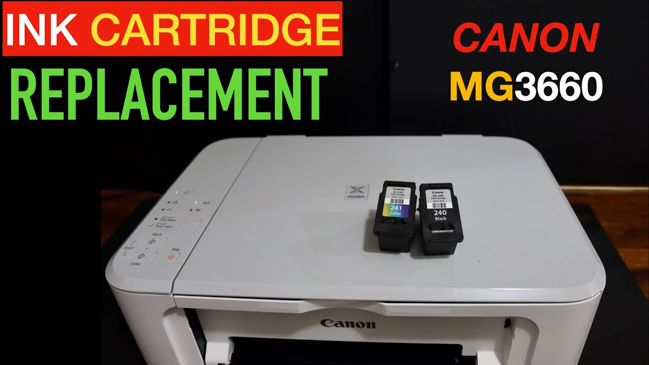 Canon Pixma MG3660 Ink Cartridge Replacement - YouTube