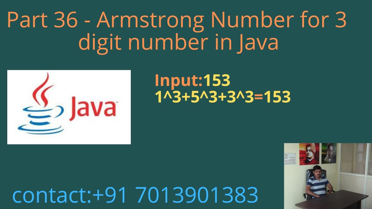 Armstrong Number For 3 Digit Number In Java Part 36 YouTube Armstrong Number For 3 Digit Number In Java Part 36 YouTube
