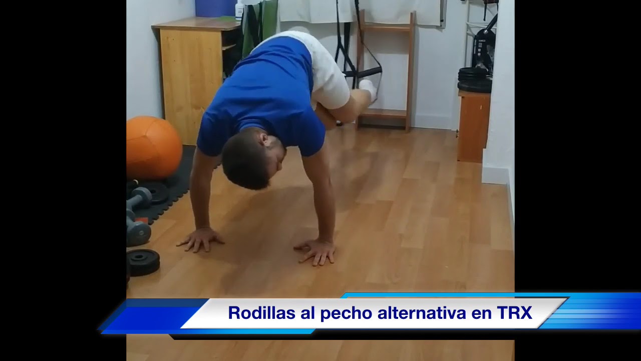 Rodillas a codos alternativa en TRX - YouTube
