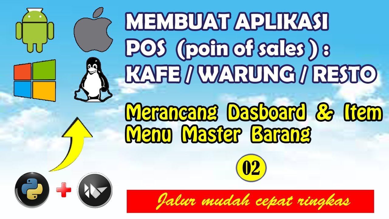 02. TUTORIAL MEMBUAT APLIKASI KASIR POS ANDROID IOS | MERANCANG DASHBOARD MENU BARANG - YouTube