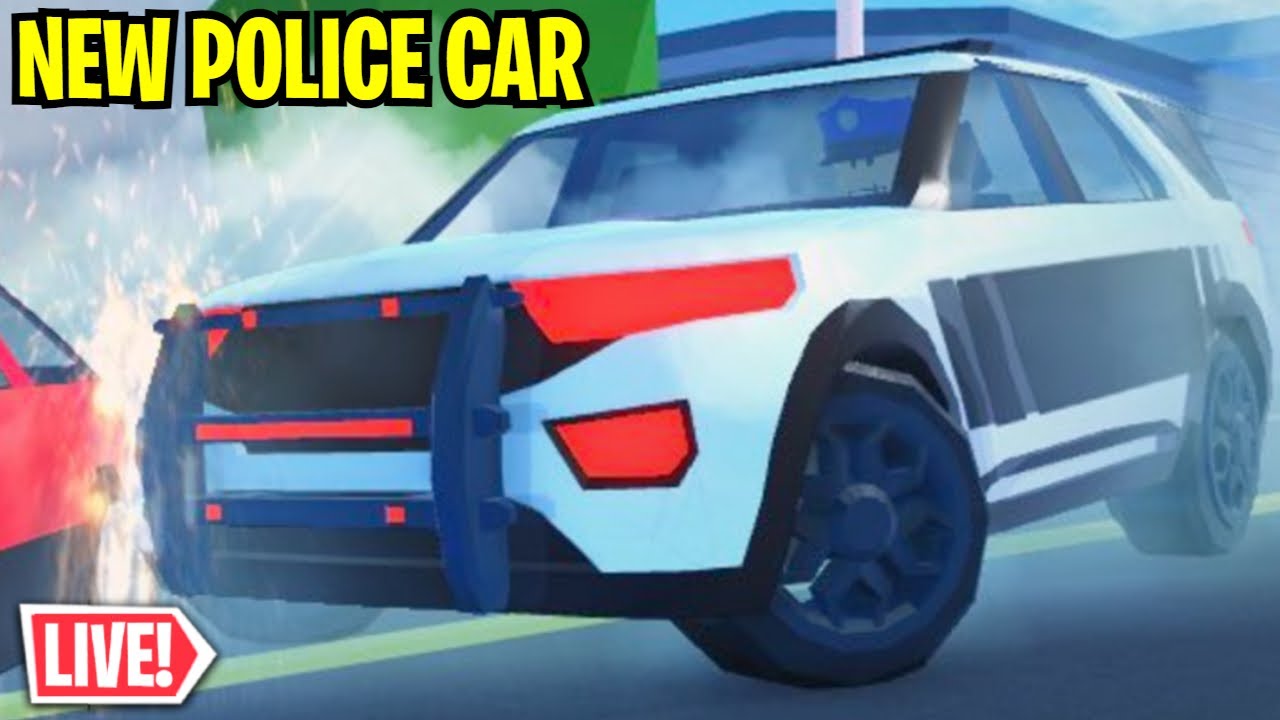 🔴LIVE - ROBLOX JAILBREAK - NEW POLICE CAR WITH PIT MANEUVERS! - YouTube