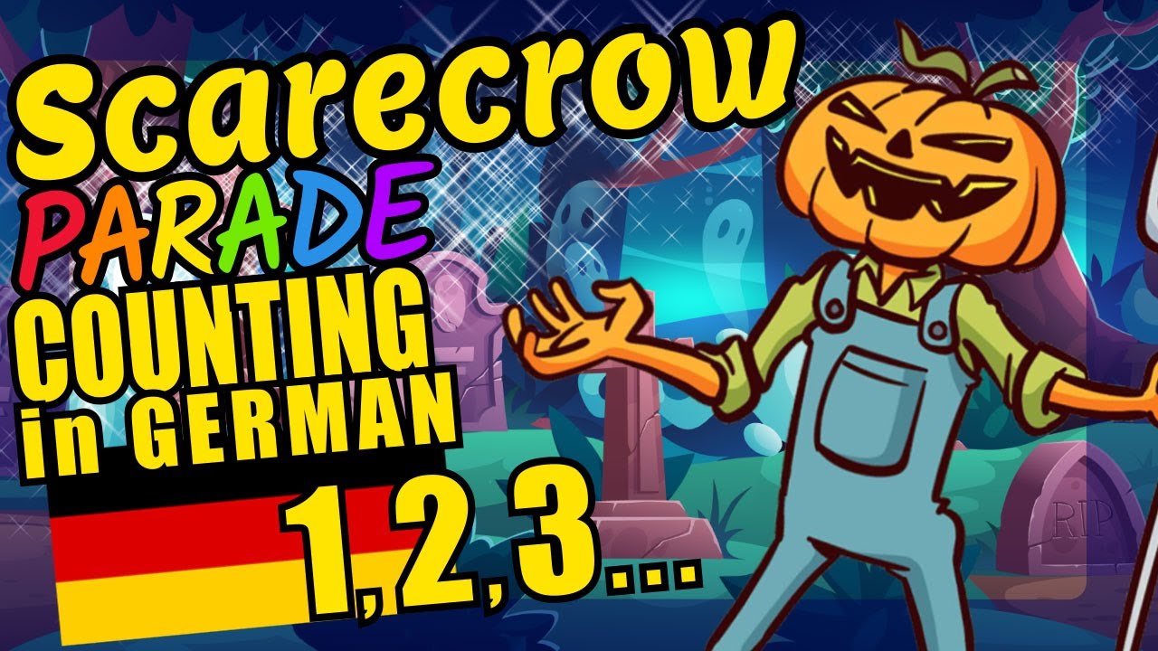 Halloween Scarecrow Teaching to Count 1 to 20 in German Language and ...