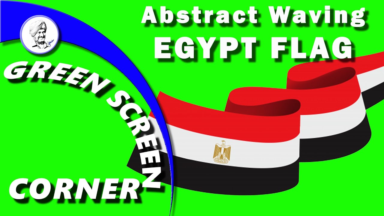 Abstract EGYPT FLAG Green Blue Screen Corner Chroma Key Animation ...