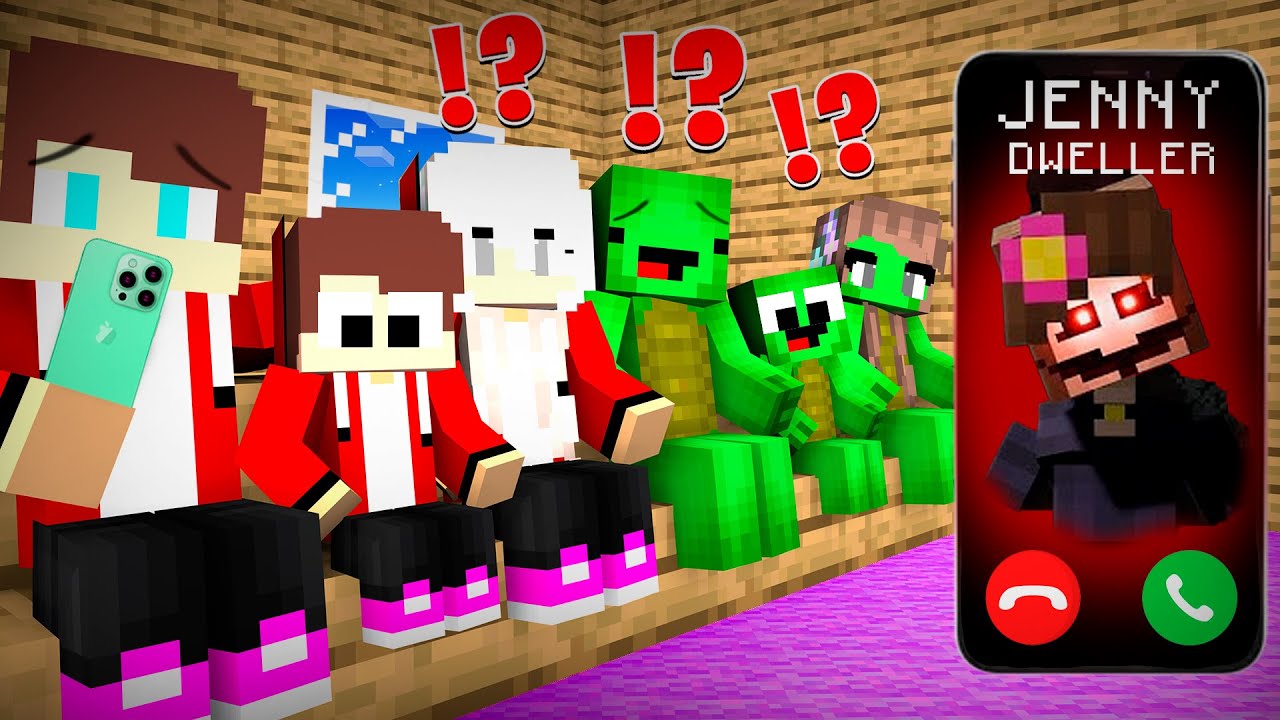 Scary Jenny Dweller Call JJ and Mikey Family at Night in Minecraft ...