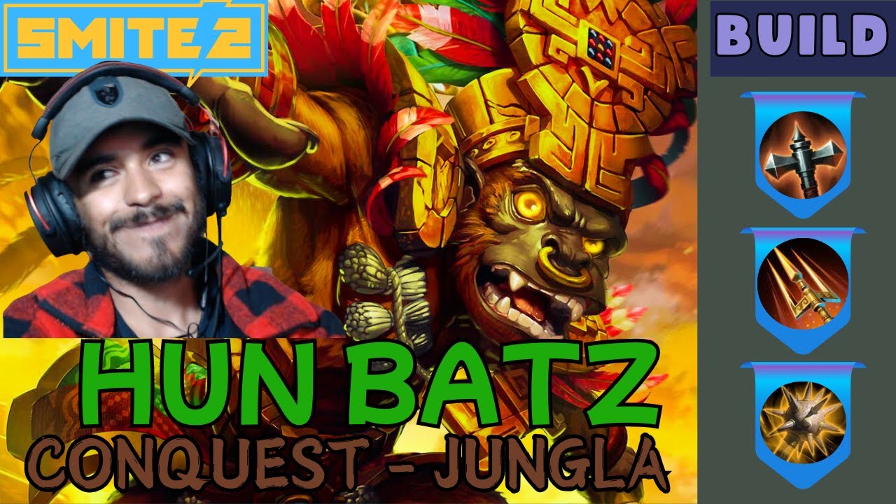 SMITE 2 HUN BATZ - EL 2 AHORA ES MEJOR? - JUNGLA - CONQUEST - YouTube