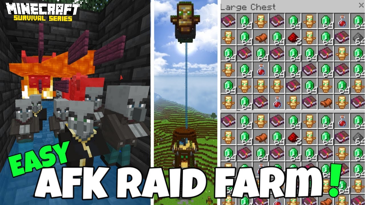 Best AFK RAID FARM For Minecraft Bedrock 1.20 | Totem Farm - YouTube