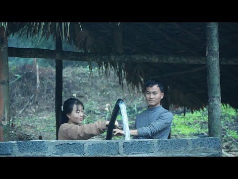 Double the joy: Thang and Nhi finally have the water source they've always dreamed of.