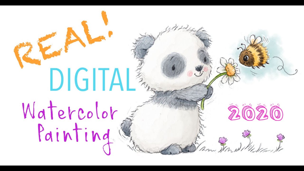 Real Digital Watercolor Painting - 2020 Updated Version! - YouTube