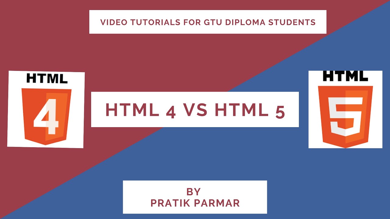 Html4 Vs Html5 Html Tutorial For Beginners In Gujarati Unit 1 L8 Youtube