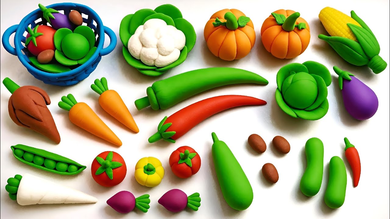 DIY How to make realistic miniature vegetables using polymer clay | DIY ...