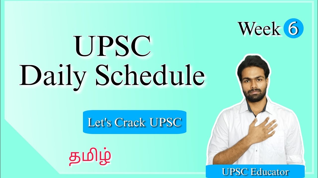 Perfect Daily Schedules for UPSC | Week 6 #upsctamil # ...