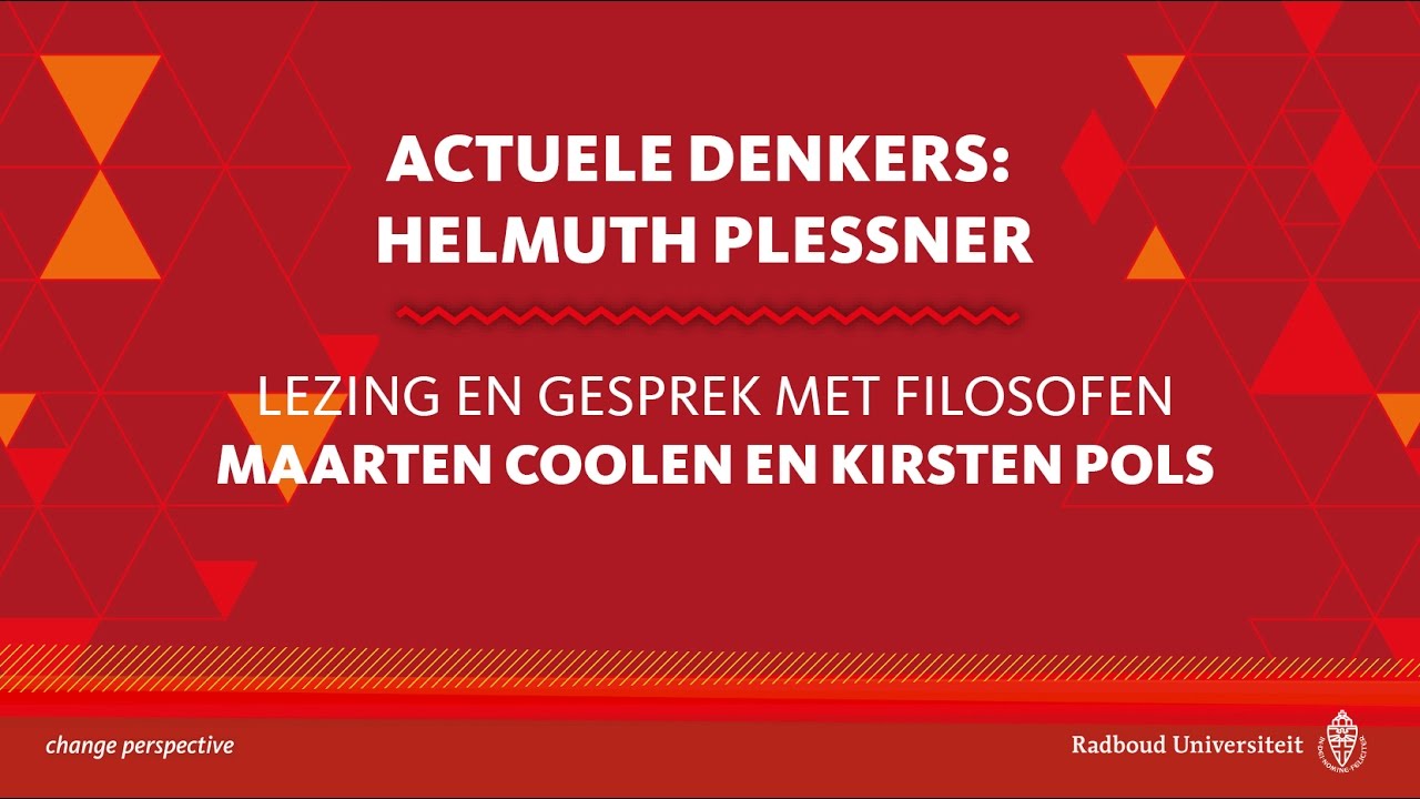 Helmuth Plessner - De mens is toeschouwer van zichzelf | Lezing - YouTube