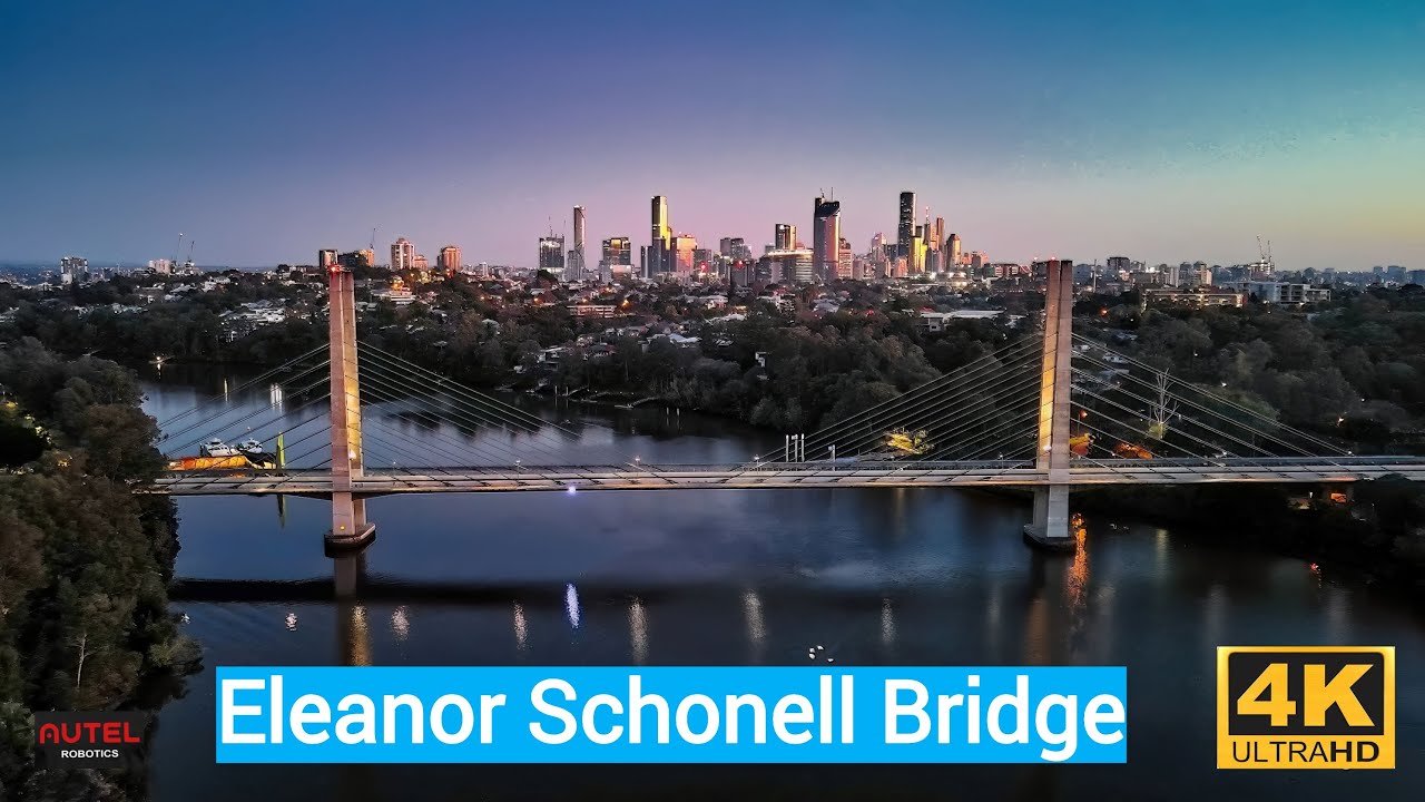 Spectacular Eleanor Schonell Bridge - morning twilight - YouTube
