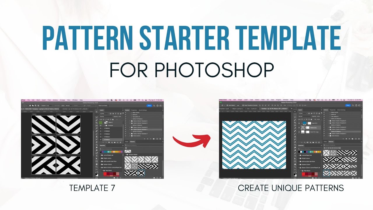 Create Chevron Pattern with Starter Template - Version 7 - YouTube