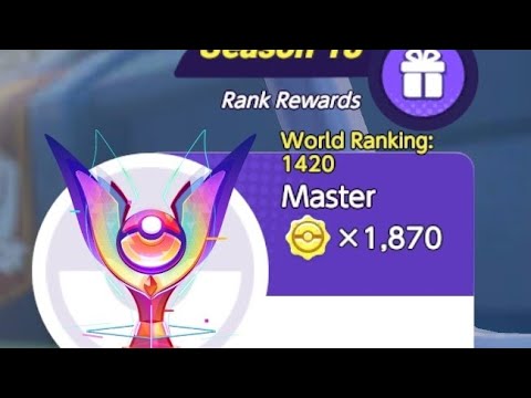 Reached Master 1870 Points Pokemon Unite - YouTube