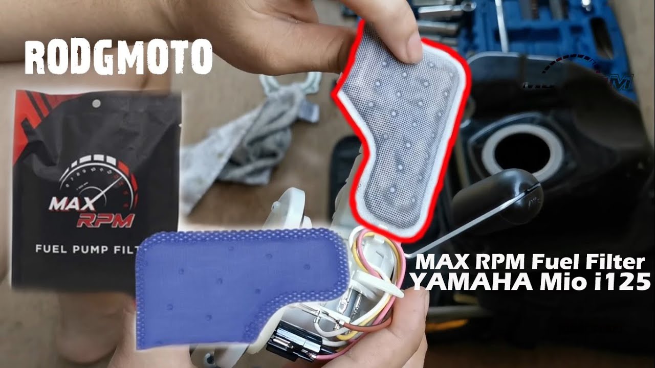 Max RPM Fuel filter installed on YAMAHA Mio i125. - YouTube
