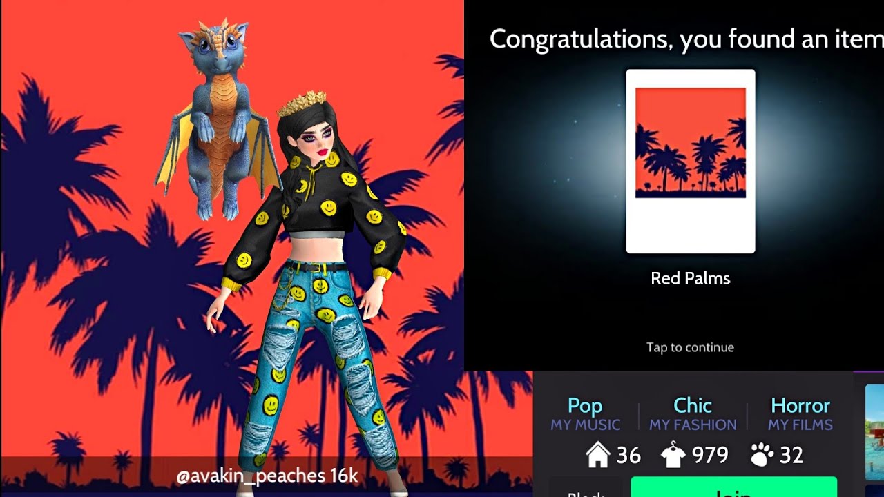 How and Where to get the Red Palms Background for free😱😱 | Avakin Life ...