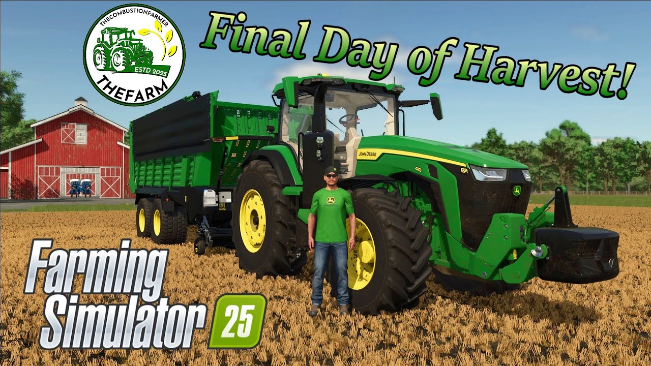 Final Day of Wheat & Straw Harvest on The Farm! | Farming Simulator 25 ...