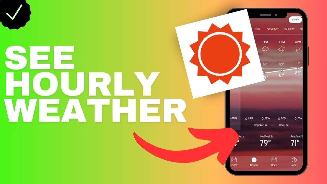 How to see the hourly weather in the Accuweather app? - YouTube