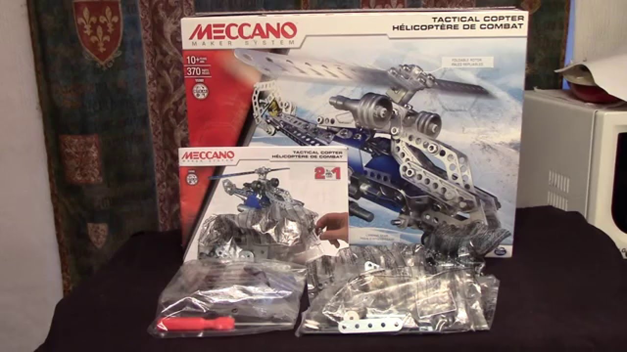 MECCANO MAKER SYSTEM TACTICAL COPTER SET (2015) - YouTube