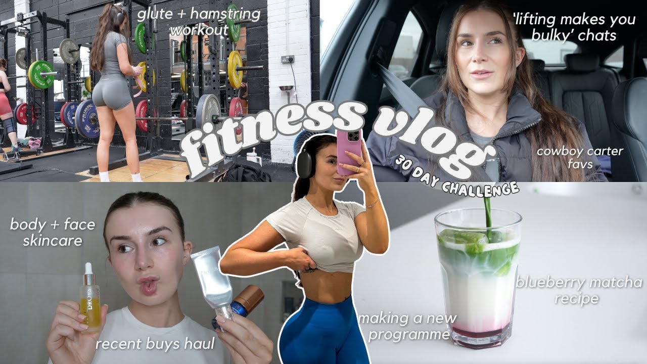 FITNESS VLOG | 30 day challenge, glute + ham workout, 'lifting makes ...