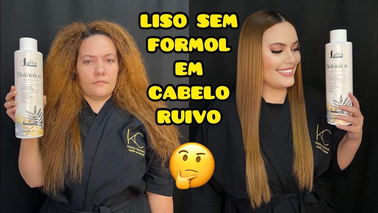 ALISAMENTO SEM FORMOL EM CABELO RUIVO COM PROGRESSIVA BOTÂNICA DA JAFFA ...