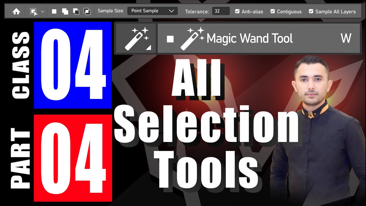 Explore ALL Selection Tools in Adobe Photoshop Class#04 Part#04|Faisal ...