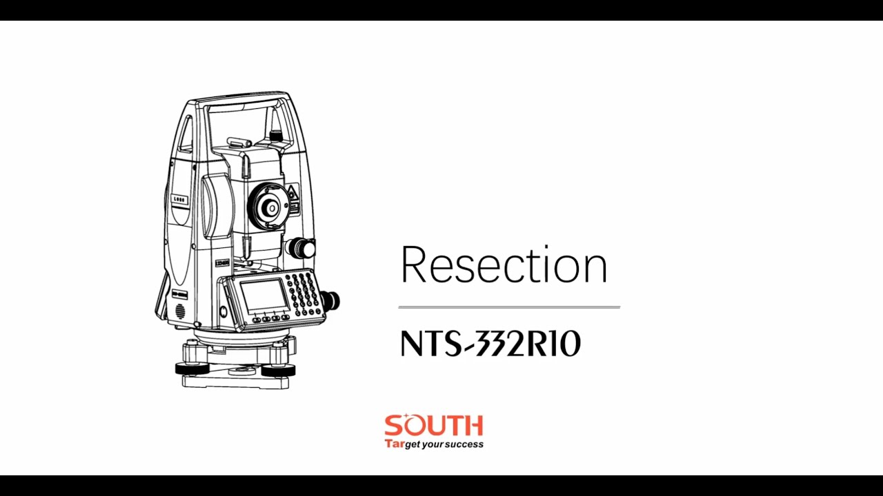 How to do a Resection With the south NTS-332R10 total station - YouTube