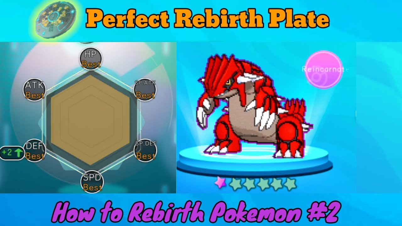 How to rebirth groudon with perfect rebirth plate in pocket pixel - YouTube