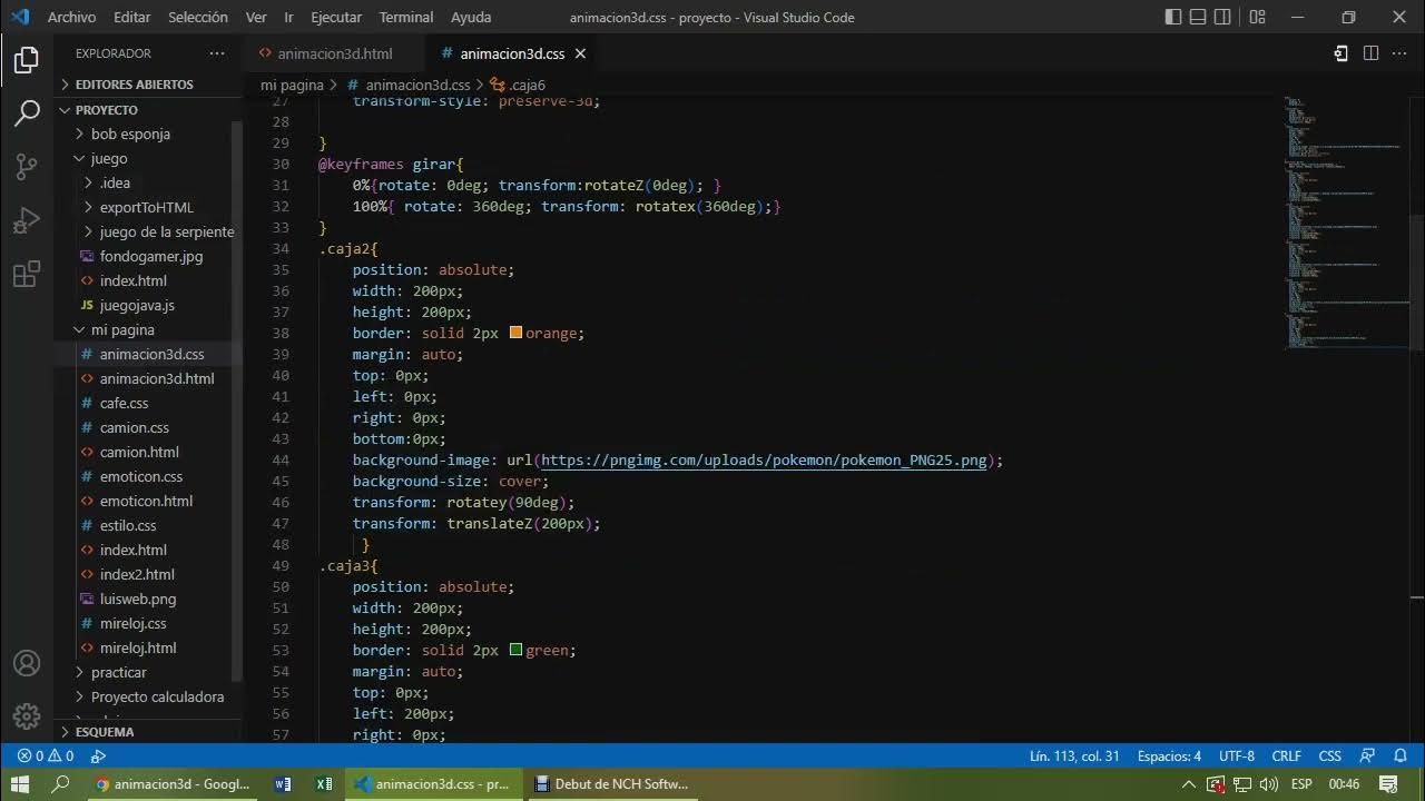 HTML - CSS; CUBO 3D ANIMACION - YouTube