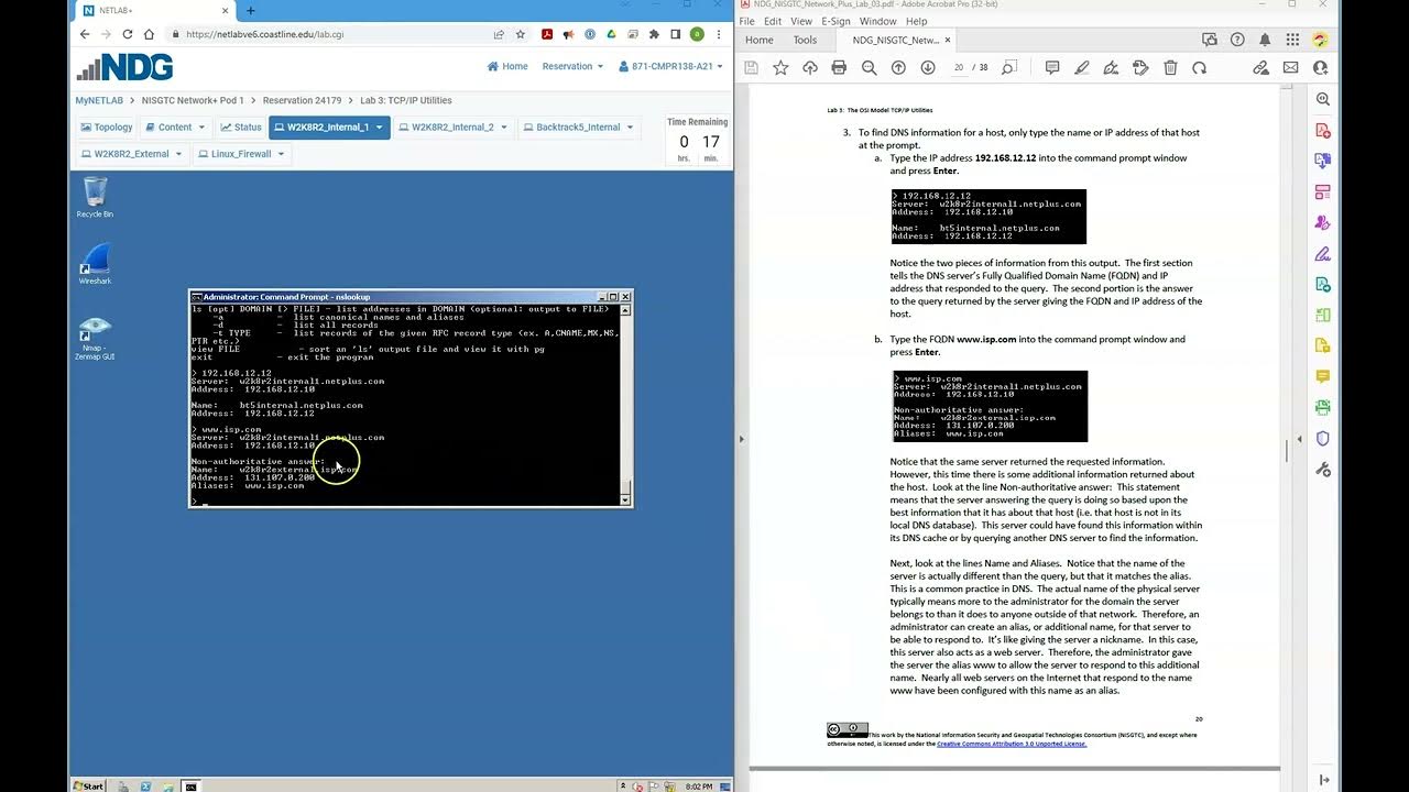 Lesson 3 Displaying DNS Information/CompTIA Net+Lab 3: TCP/IP Utilities - YouTube