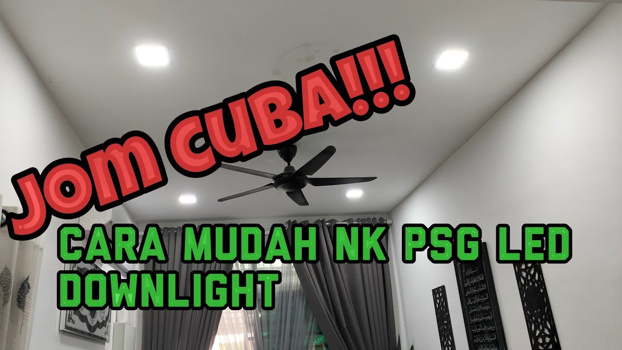 zhrDiy23: pasang lampu downlight led || cara tebuk lubang lampu - YouTube