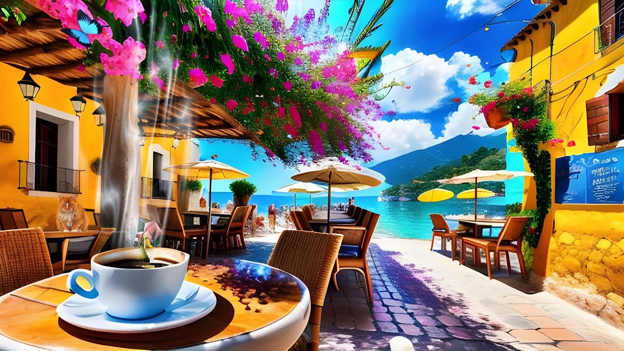 Italian Morning Coffee Shop Ambience with Bossa Nova Music for Good ...