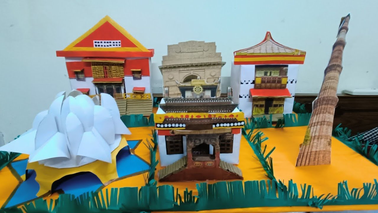 DIY Historical Monuments of India with Cardboard | School Project”“Easy ...