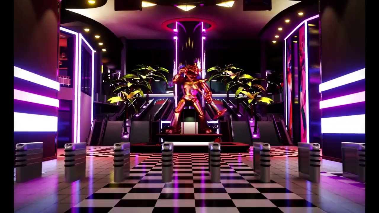 (BLENDER) FNAF Security Breach Teazer Trailer lobby scene remake - YouTube