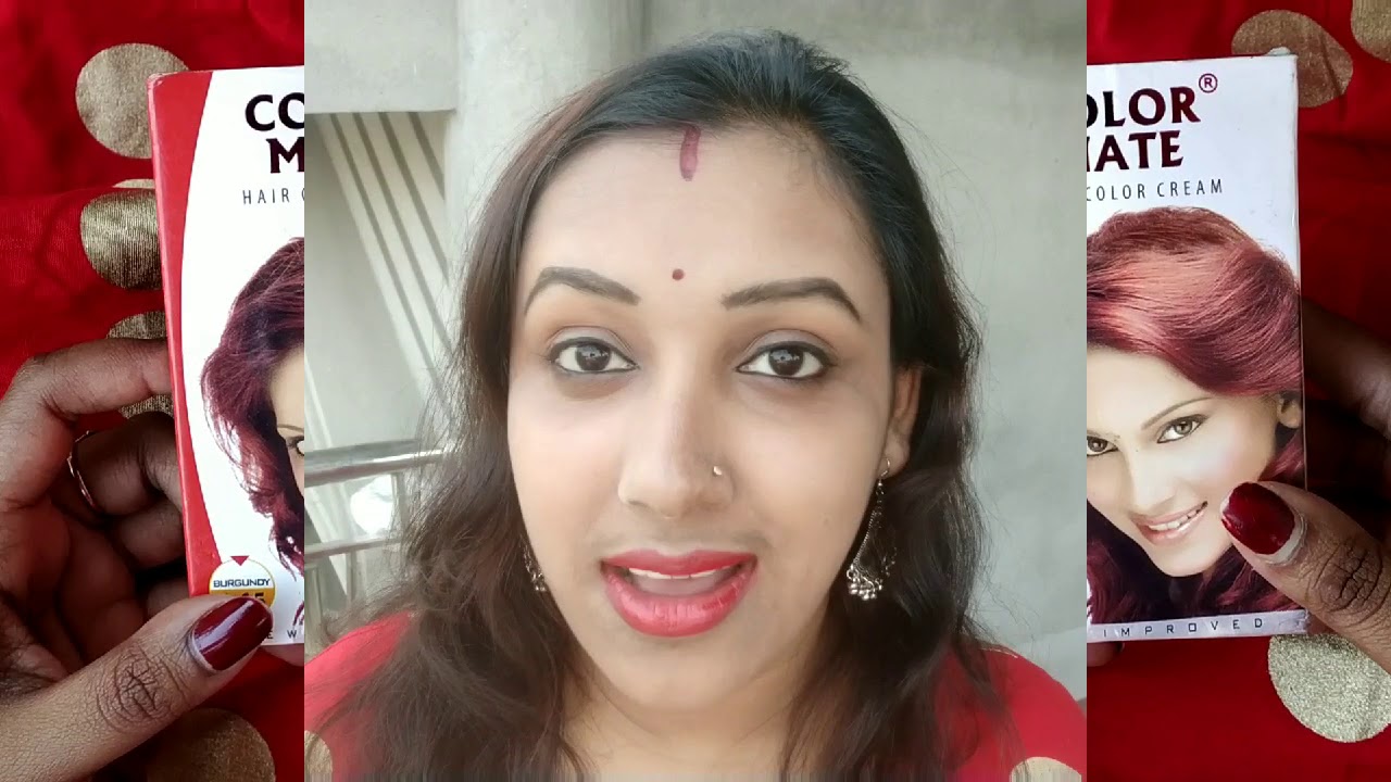 Colormate hair colour cream // how to use and review - YouTube