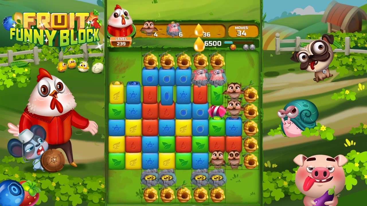 Fruit Funny Blocks: matching block puzzle game - 10 seconds landscape ...